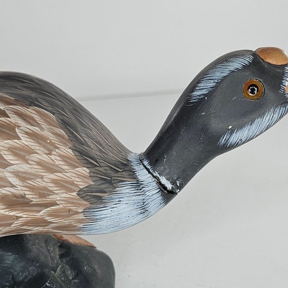 Accents | Vintage Carved Stone Duck Hand Painted Figurine Bird Glass ...
